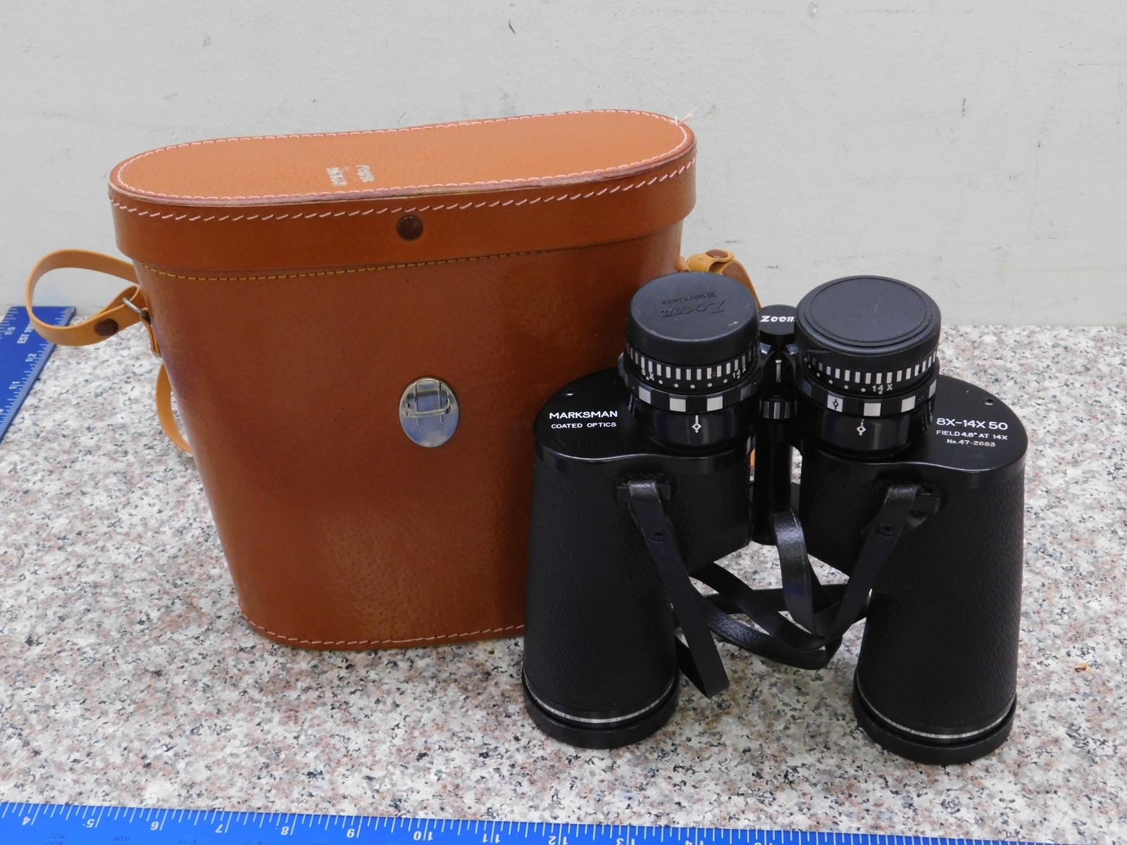 Zoom Marksman Binuculars 8x x 14x 50 With Protective Carry Case