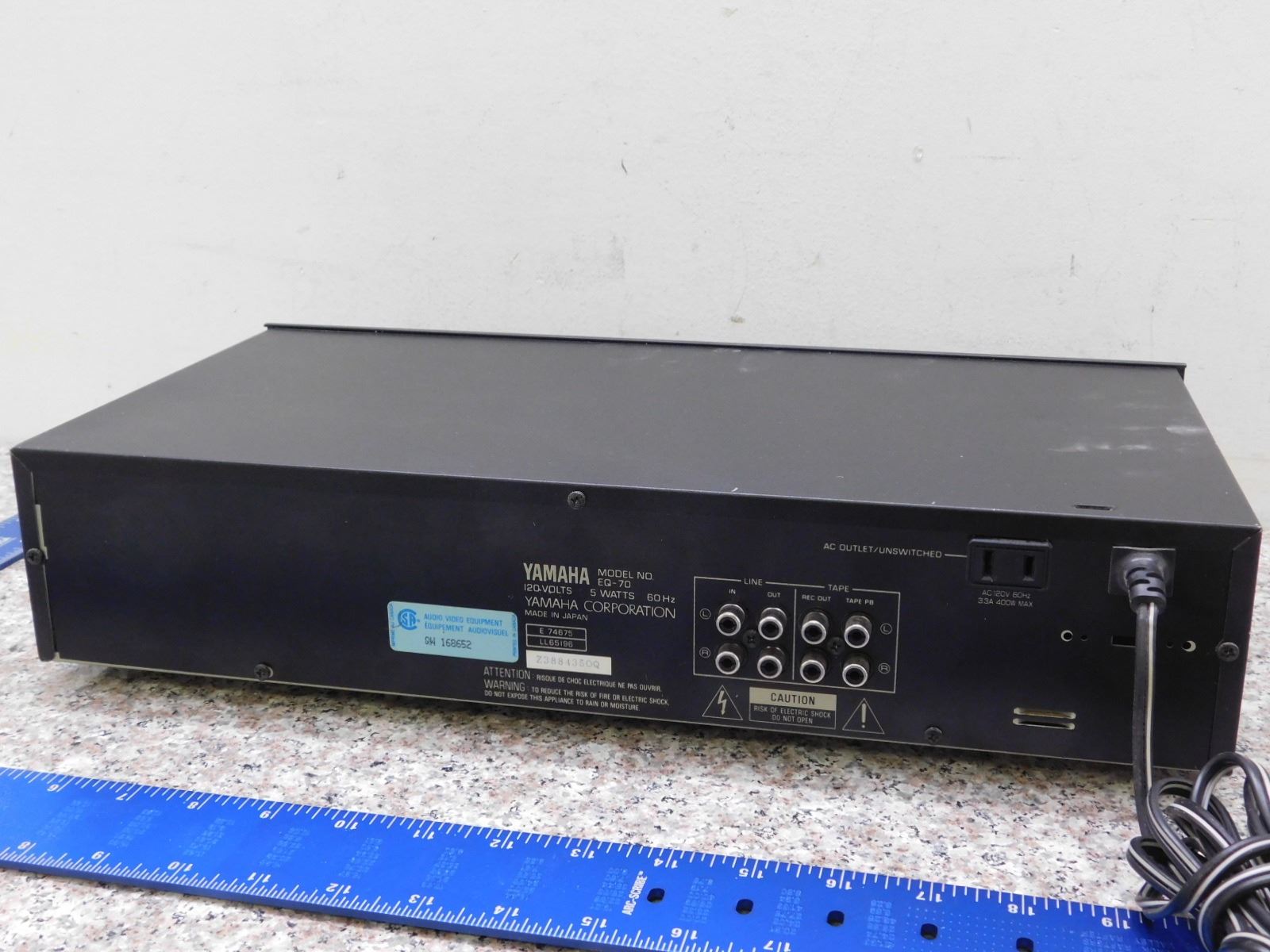 Yamaha EQ-70 Natural Sound Graphic Equalizer 10-Channel