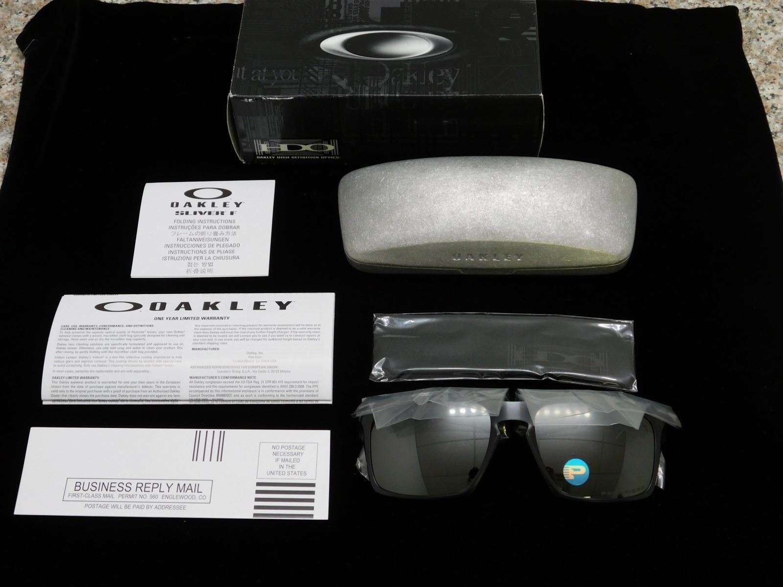 Authentic Oakley Sliver F Matte Black Polarized Brand NEW Unused + Box ...