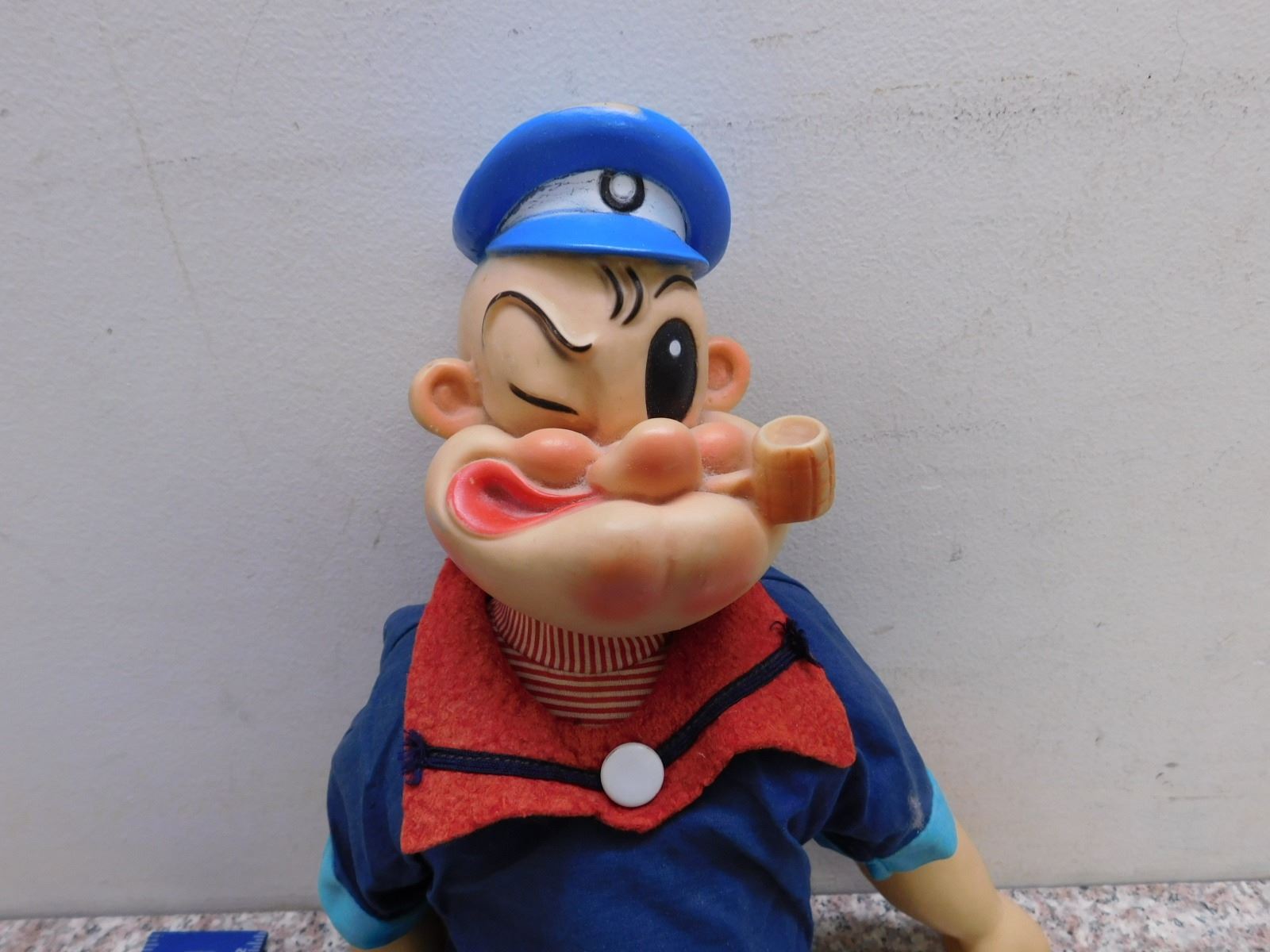 Vintage Popeye Doll Plastic Face & Arms Gund? 1958 King Features Syndicate