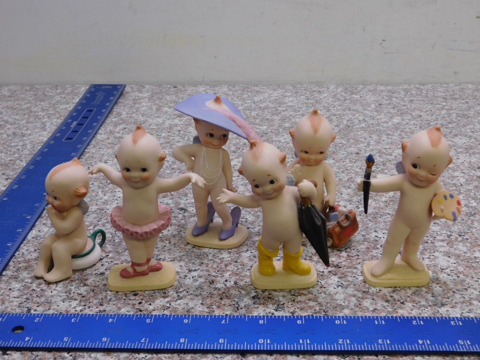 Kewpie Porcelain Dolls Lot of 6 1990s Jesco