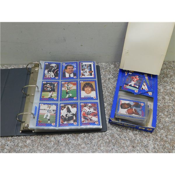 CFL Binder with 110 Card 1991 Set and Box of Misc Cards + misc football ...