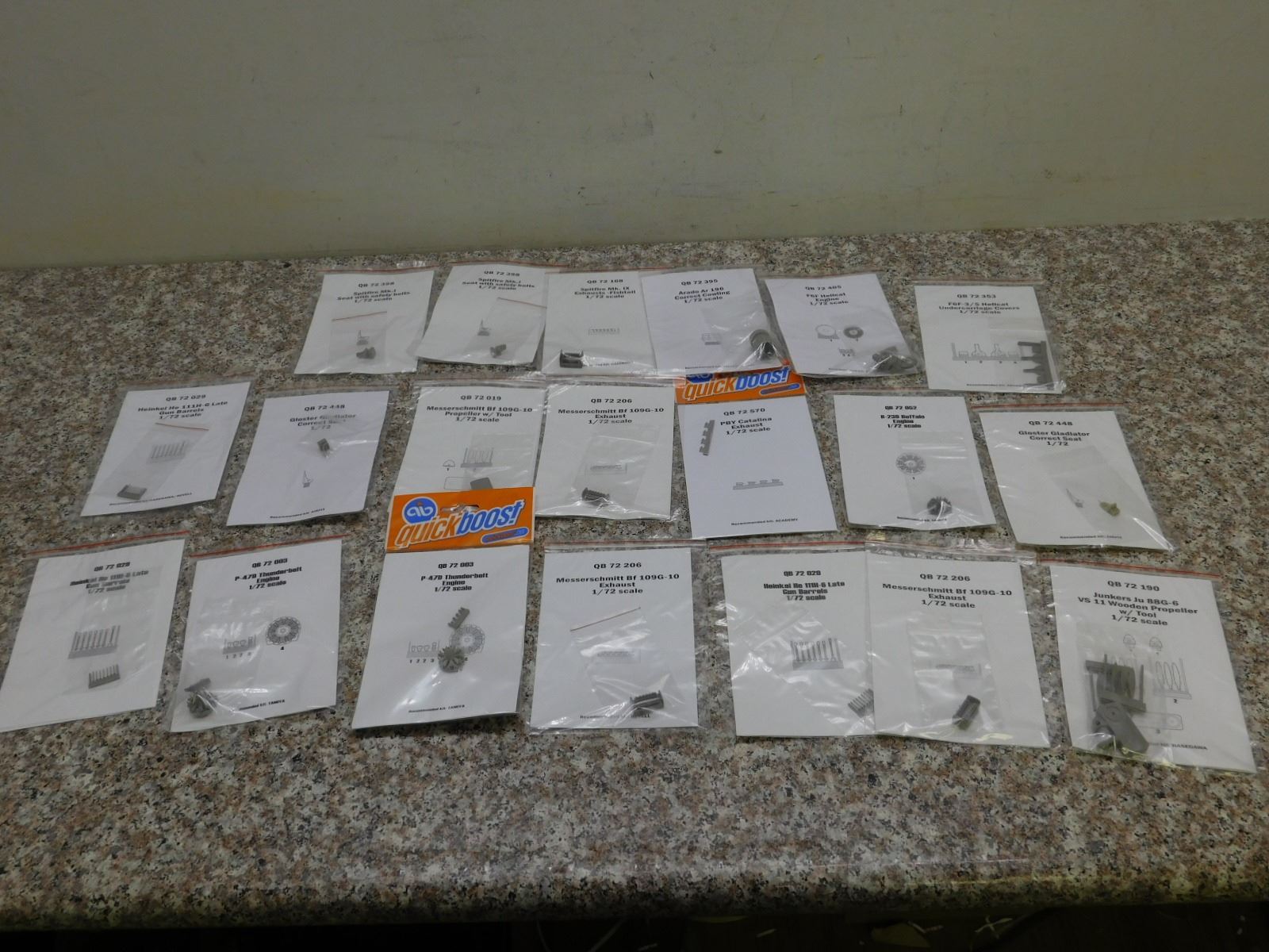 Lot of 20 Model Kit Accessories Parts Upgrades Etc 1:72 Scale Quickboost