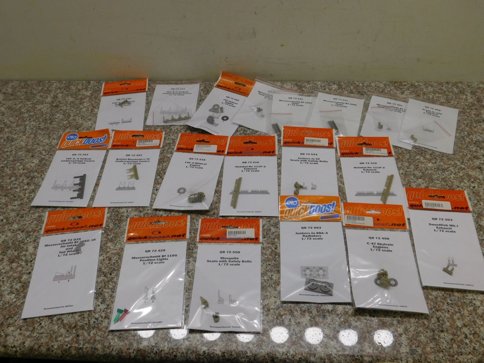 Lot of 20 Model Kit Accessories Parts Upgrades Etc 1:72 Scale Quickboost