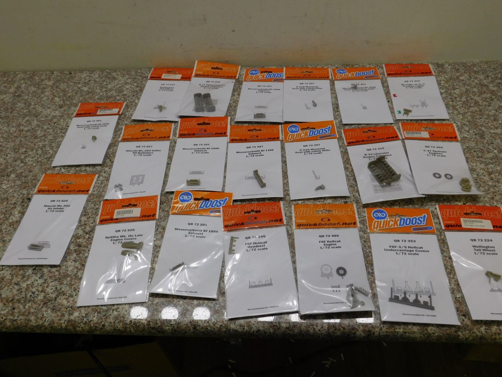 Lot of 20 Model Kit Accessories Parts Upgrades Etc 1:72 Scale Quickboost