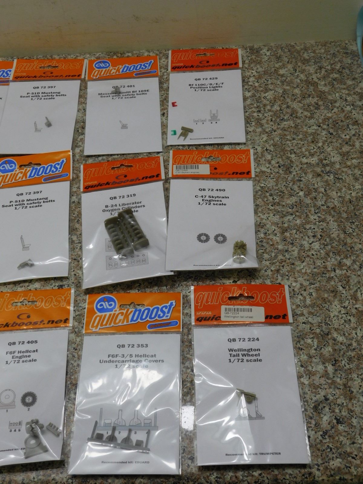 Lot of 20 Model Kit Accessories Parts Upgrades Etc 1:72 Scale Quickboost
