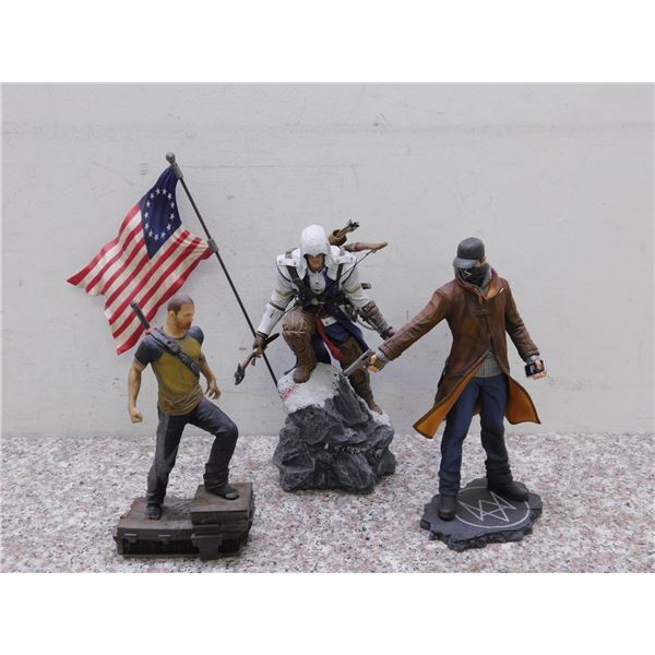 Lot of 3 Collector's Edition Video Game Statues Watchdogs Infamous and ...