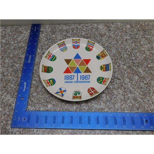 Canadian Centennial Confederation Collectible Plate 1967 Souvenir