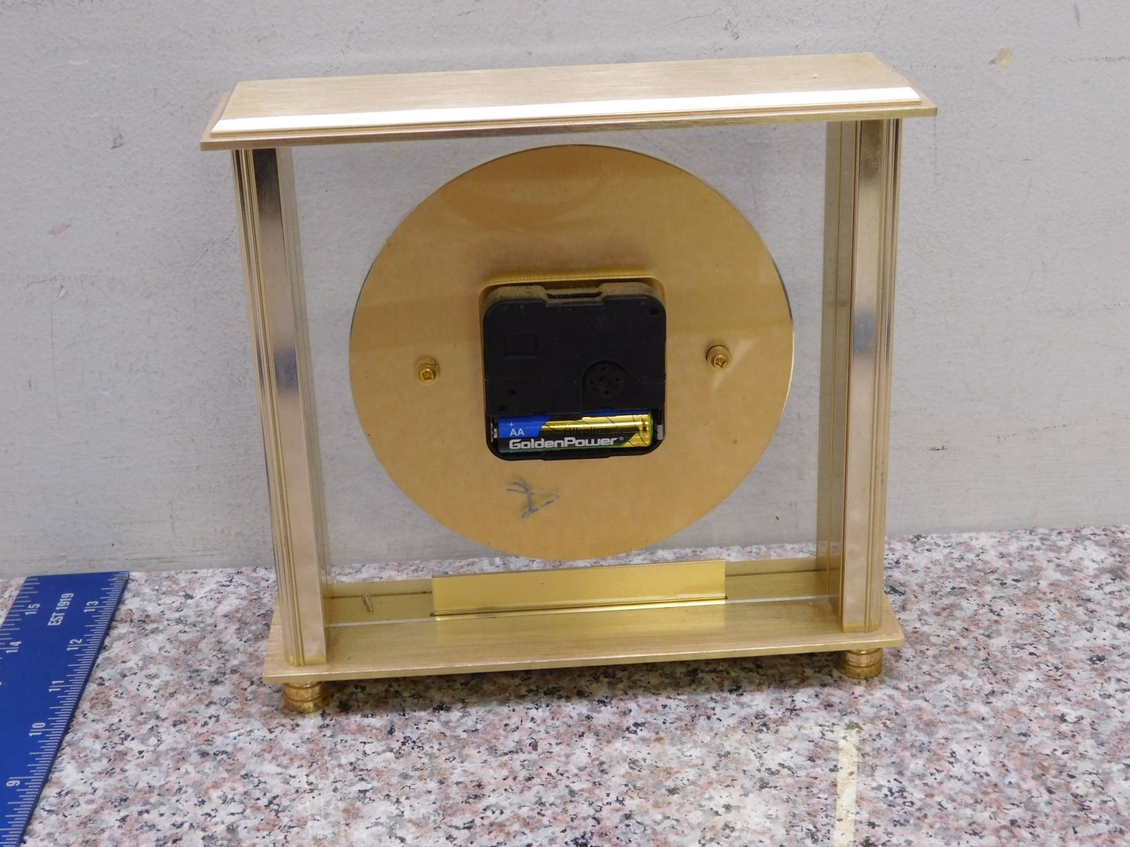 Bulova Quartz Mantle Clock Gold Color B1700 Grand Prix