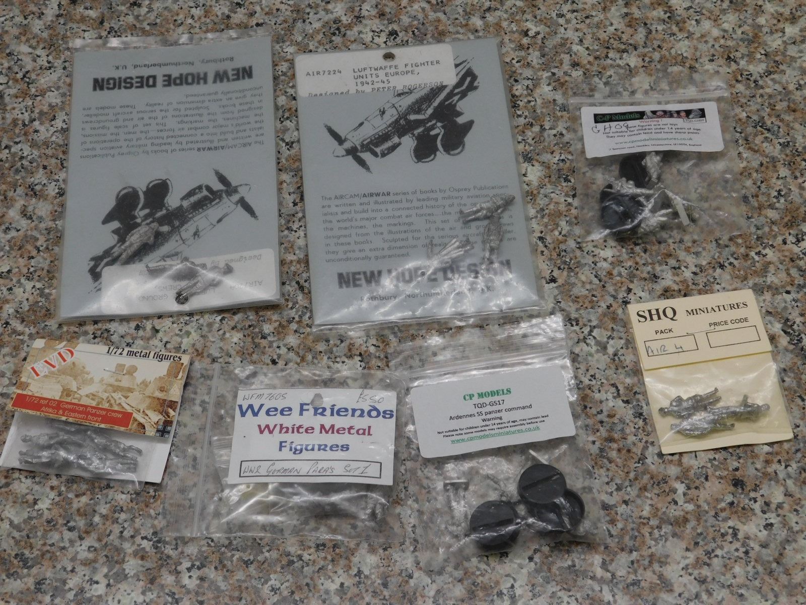 Lot of 7 Packs White Metal Soldiers 1:72 Scale Model Kits Military ...