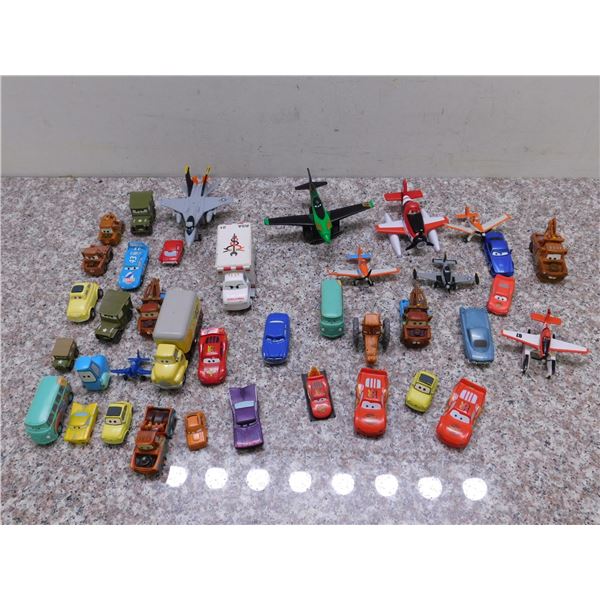 Lot of 39 Disney Pixar Cars Toy Vehicles and Planes Action Figures