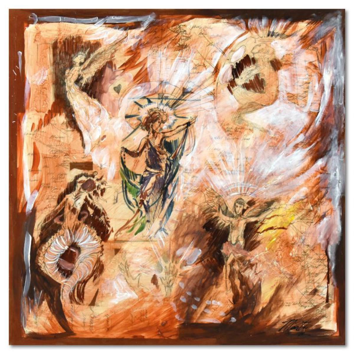 Marta Wiley, Original Mixed Media Painting on Board, Hand Signed and ...