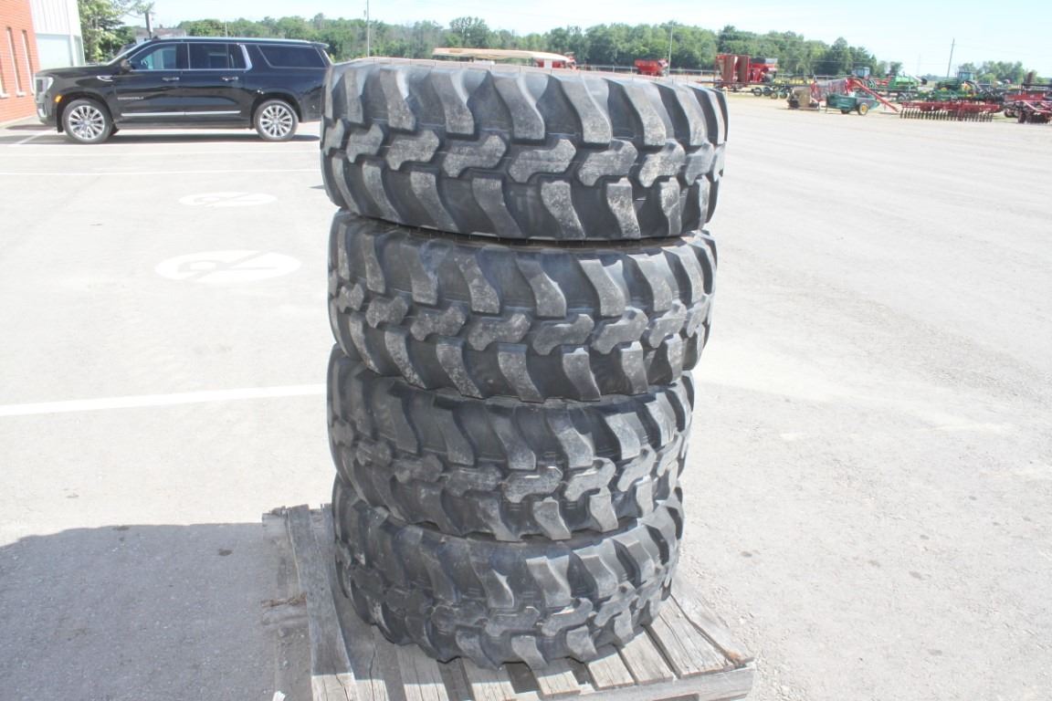 Dunlop Set of 4 365/70R18 tires on 8 bolt steel Kubota OEM rim, 90% ...
