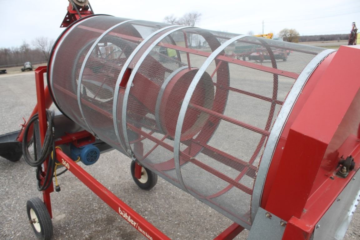 Buhler Farm King 360 Grain Cleaner Hydraulic Drive Fill Auger Electric Motor Like New