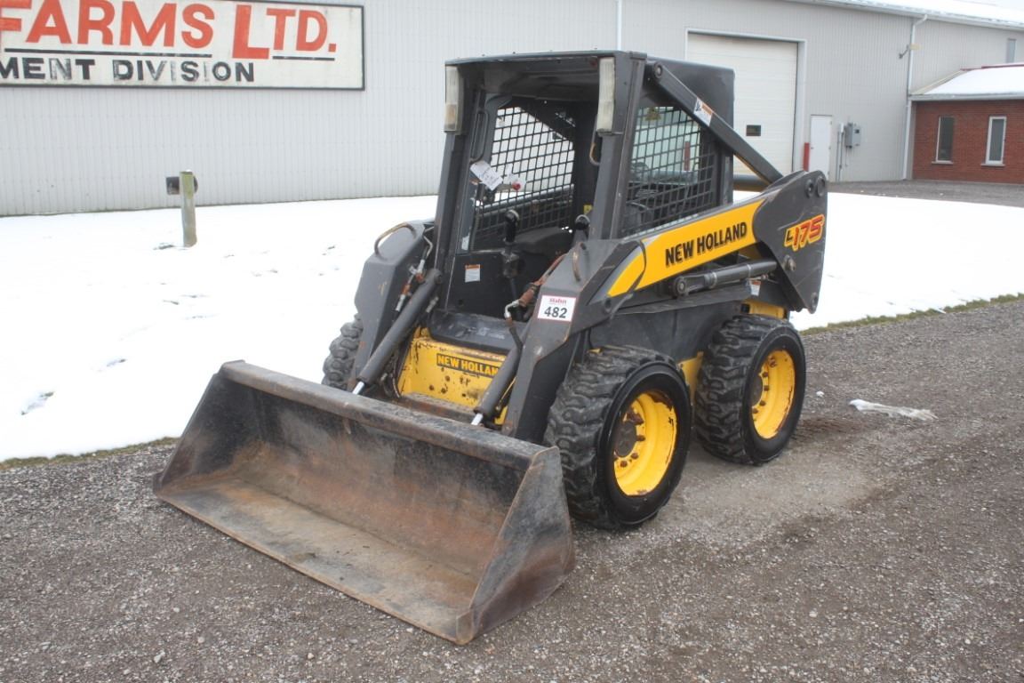 New Holland L175 skidsteer, rops, , aux hydraulics, hand controls, 10 ...