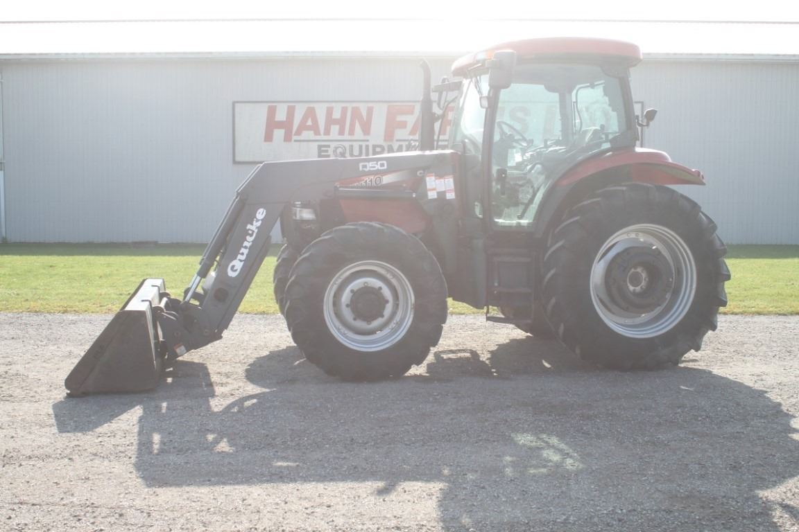 CIH MXU 110 4wd tractor, cab, air, Alo Q50 loader, 18.4x38, rear wheel ...