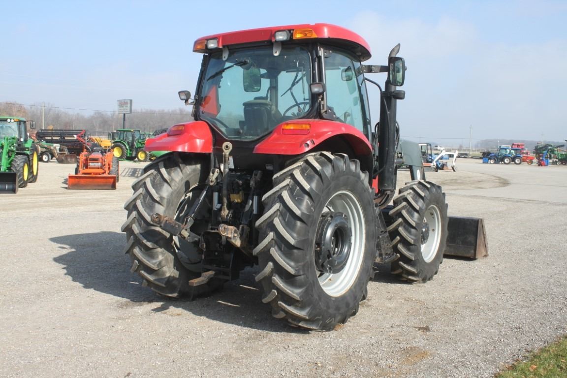 CIH MXU 110 4wd tractor, cab, air, Alo Q50 loader, 18.4x38, rear wheel ...