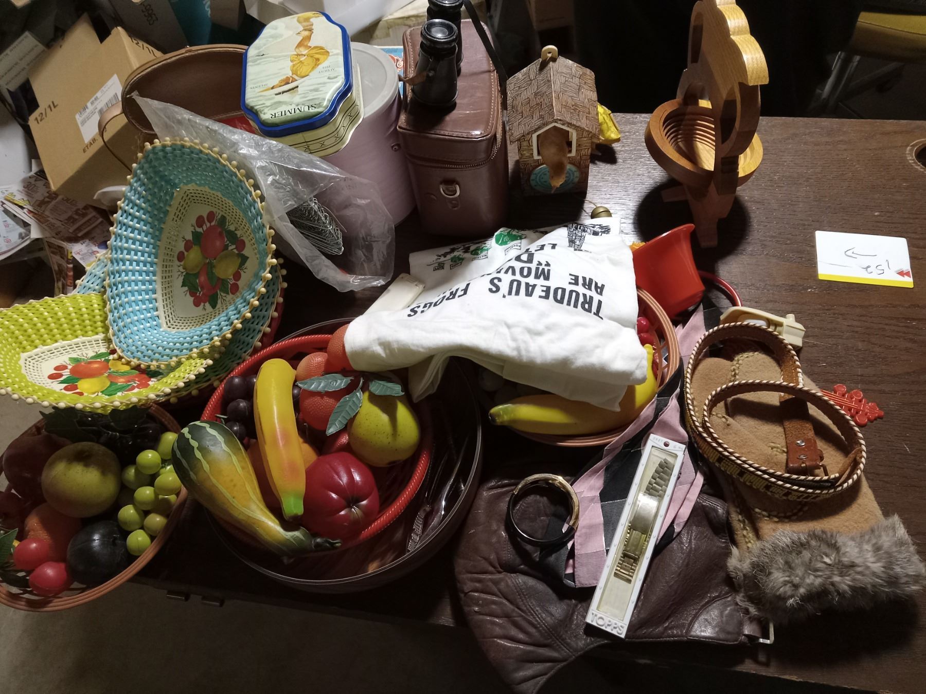 TABLE CONTENTS: MUSICAL BAROMETER, WOOL MITTS RABBIT TRIM.( SEE OTHER ...