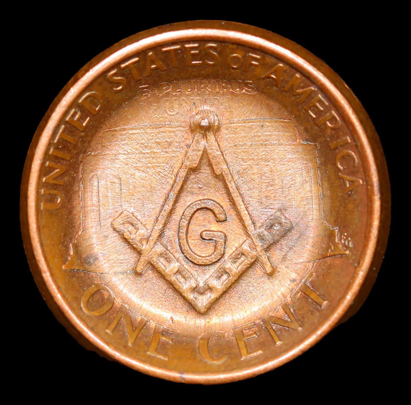 Masonic 1990 D Lincoln 1c Grades Select Unc