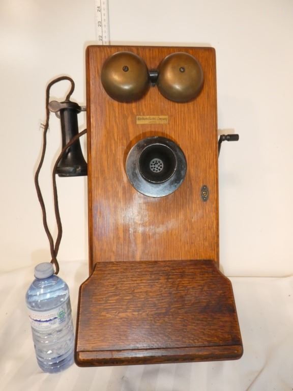 Northern Electric Long Oak Box Telephone