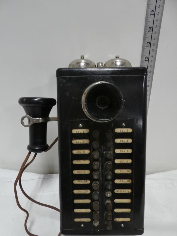 Antique Wall Bakelite Telephone