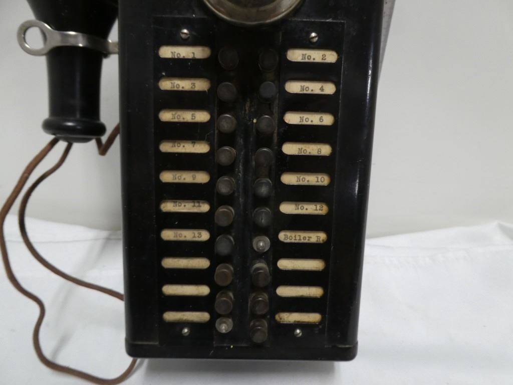 Antique Wall Bakelite Telephone