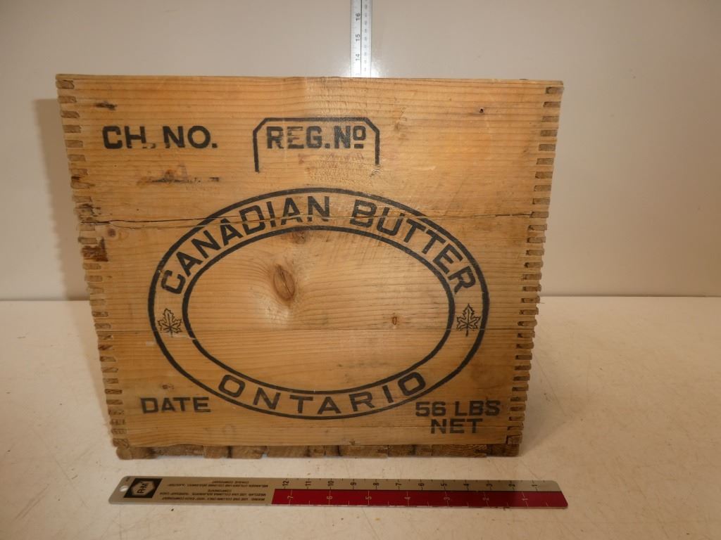 Wooden Canadian Butter Ontario Box