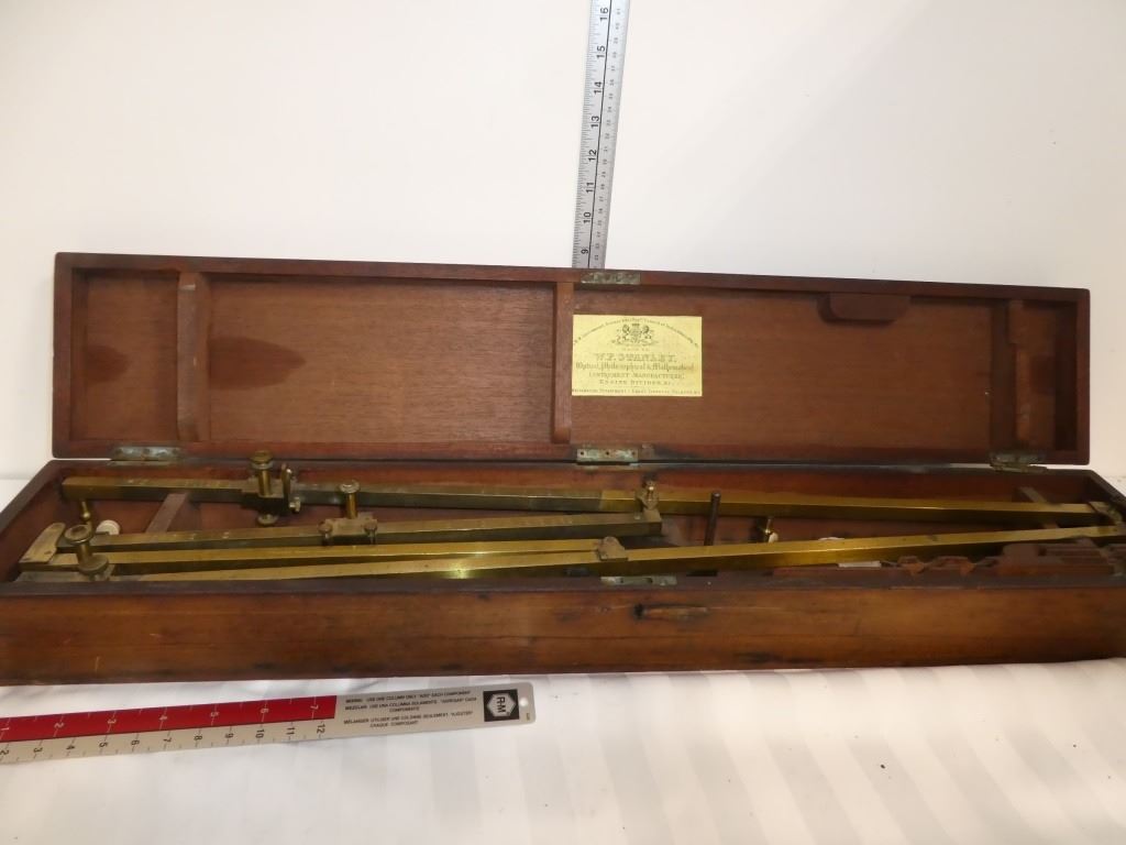 Antique Lacquered Brass Pantograph in Original