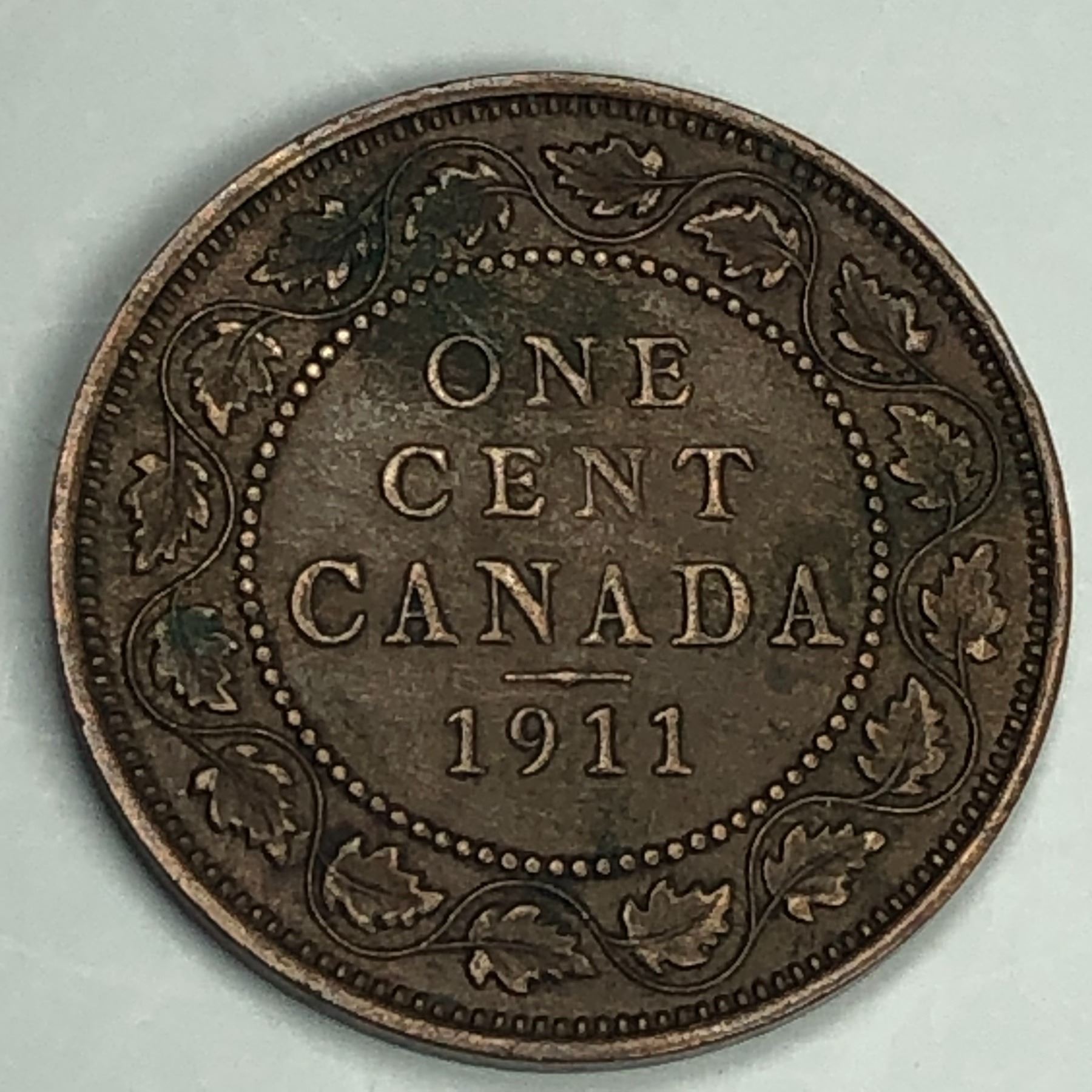 Canadian Large Cent 1911 EF+
