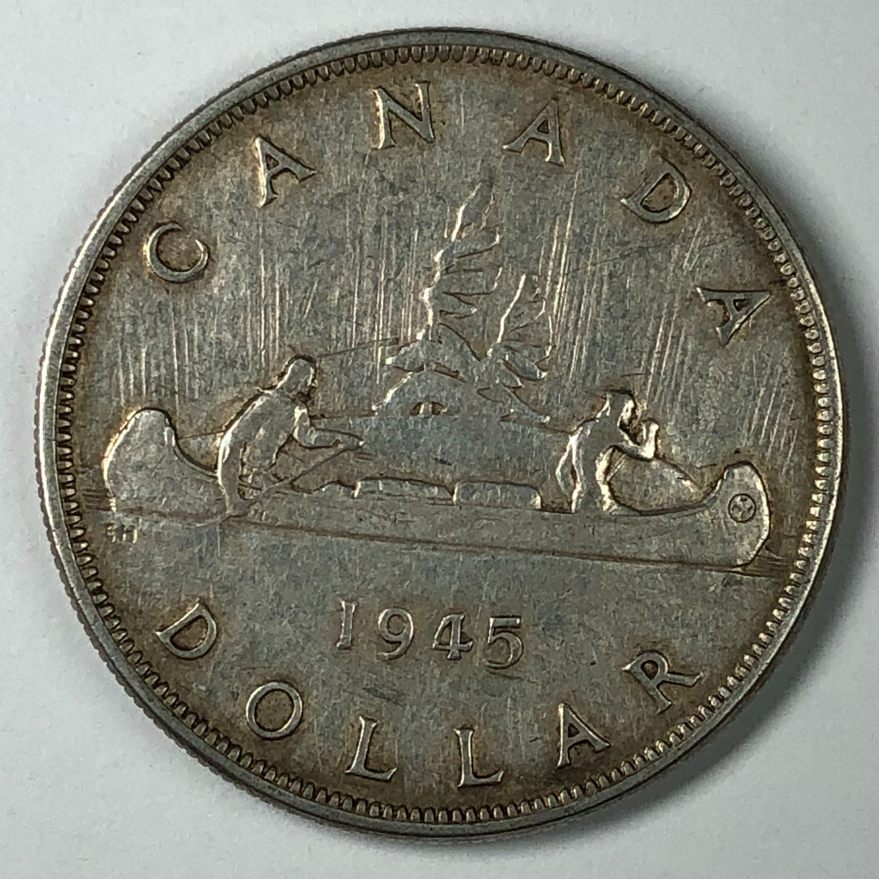 1945 King George VI Canadian Silver Dollar Circulated