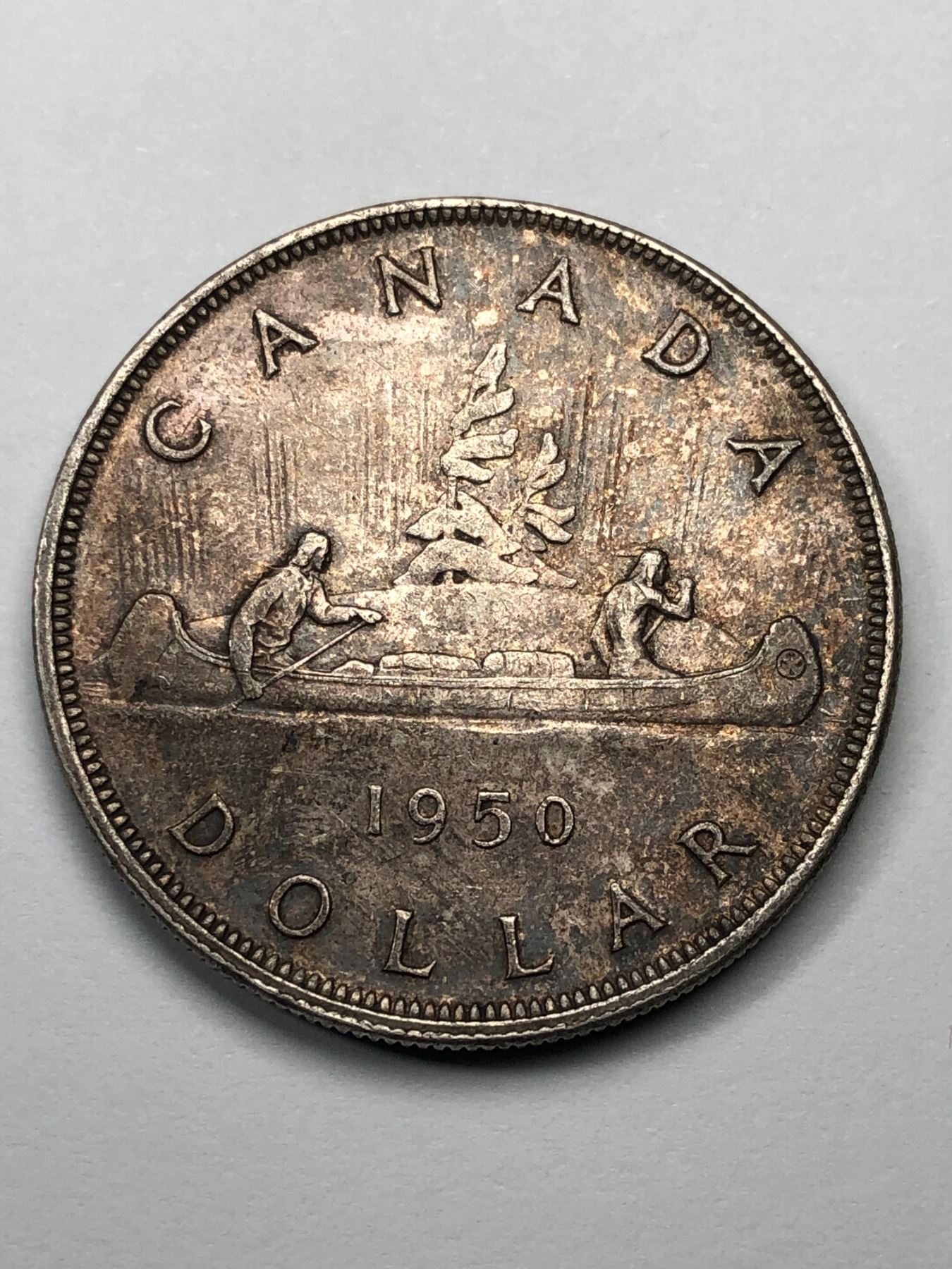 1950 King George VI Canadian Silver Dollar ARN DBL-HP