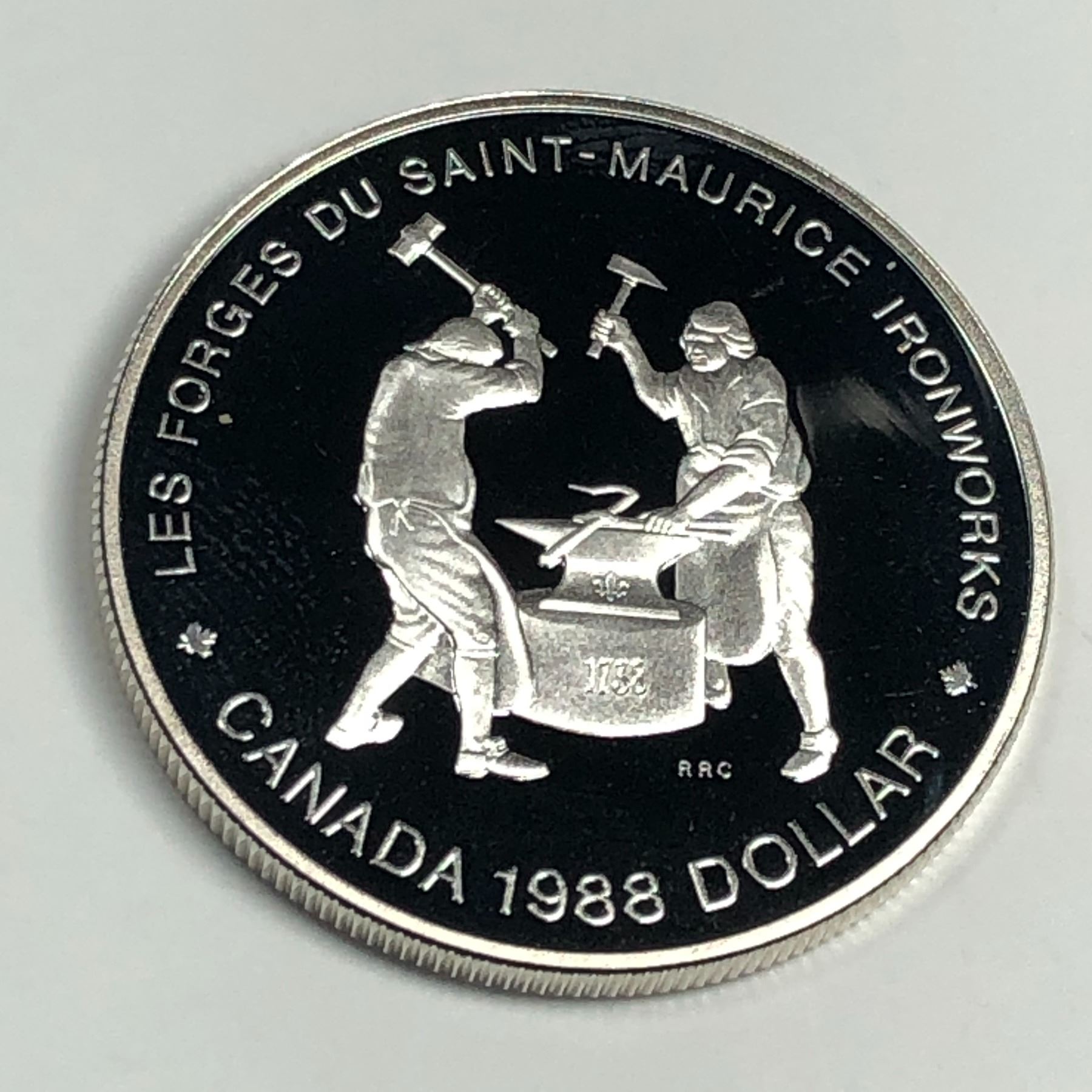 1988 Queen Elizabeth II Canadian Silver Dollar UNC Heavy Cameo