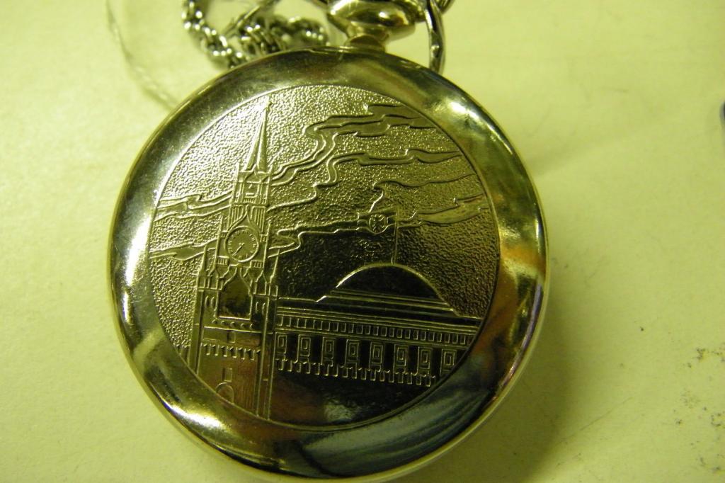 Russian Pocket Watch CCCP w/Chain-FOB