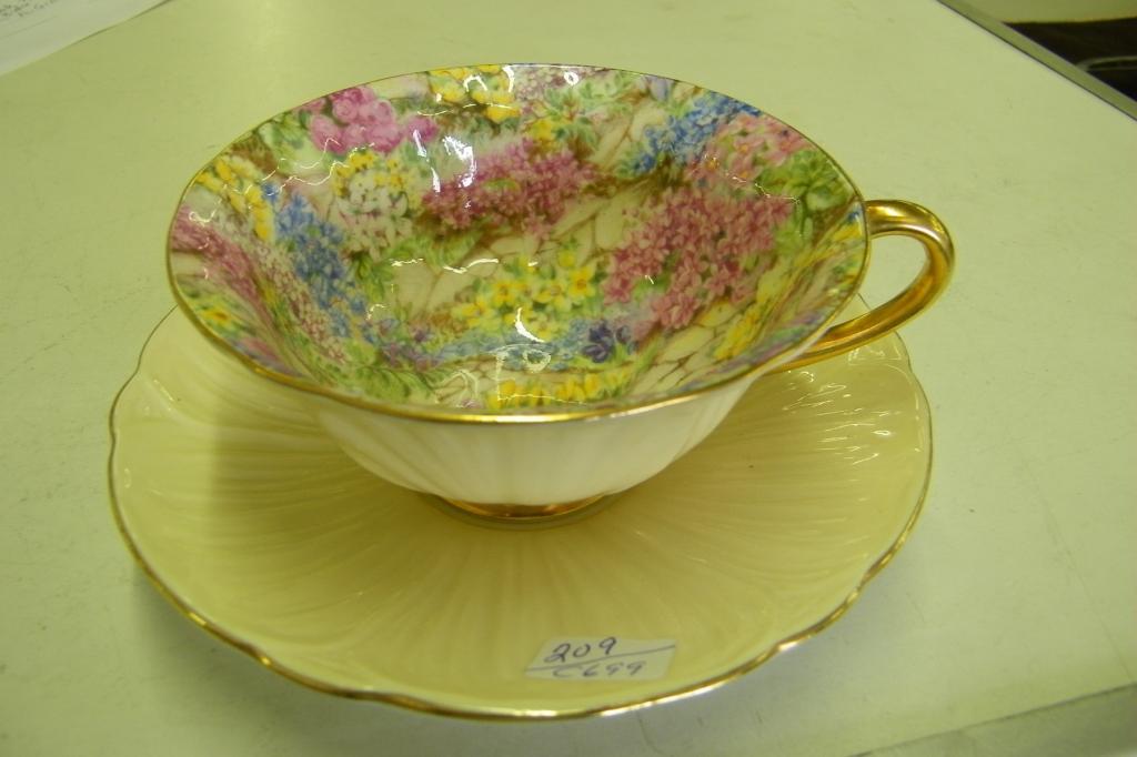 Shelly Bone China Cup & Saucer - 5.5" H