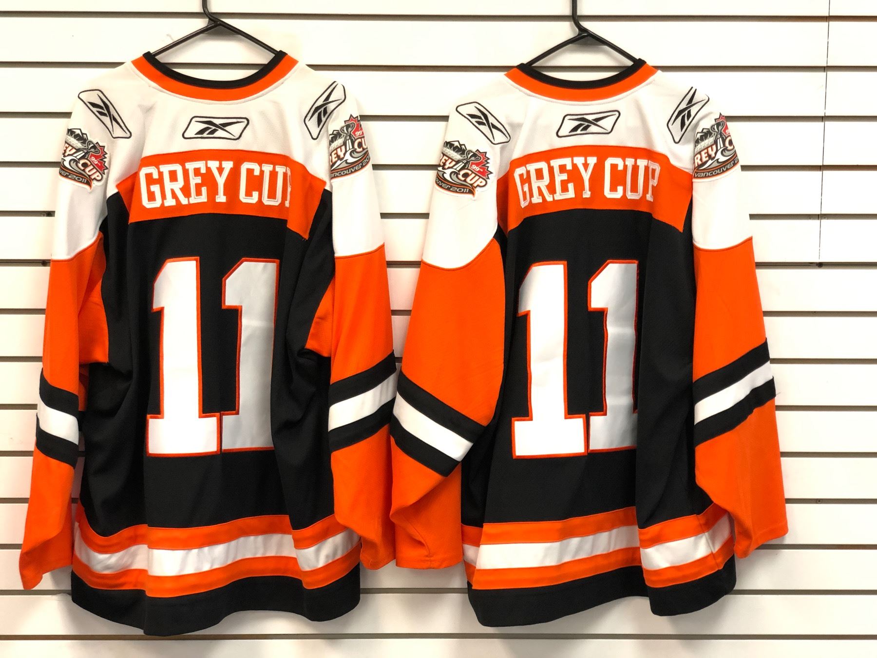 Group of Two 99th Grey Cup Vancouver 2011 #1 and #11 CFL Jerseys (Sixes ...