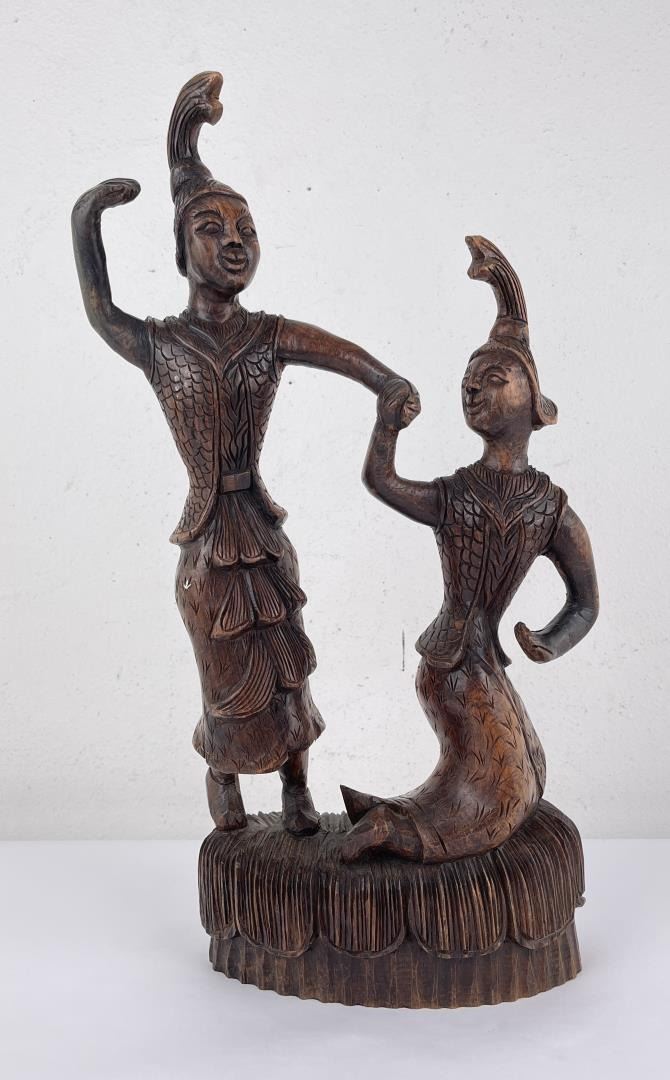 Mid Century Burmese Wood Carving
