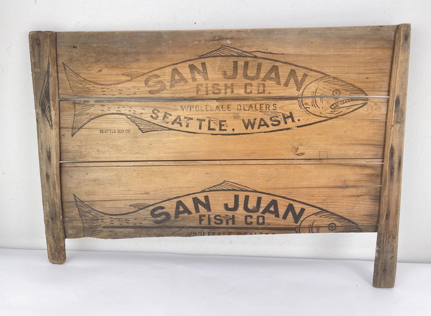 San Juan Fish Co Seattle Washington Box Lid