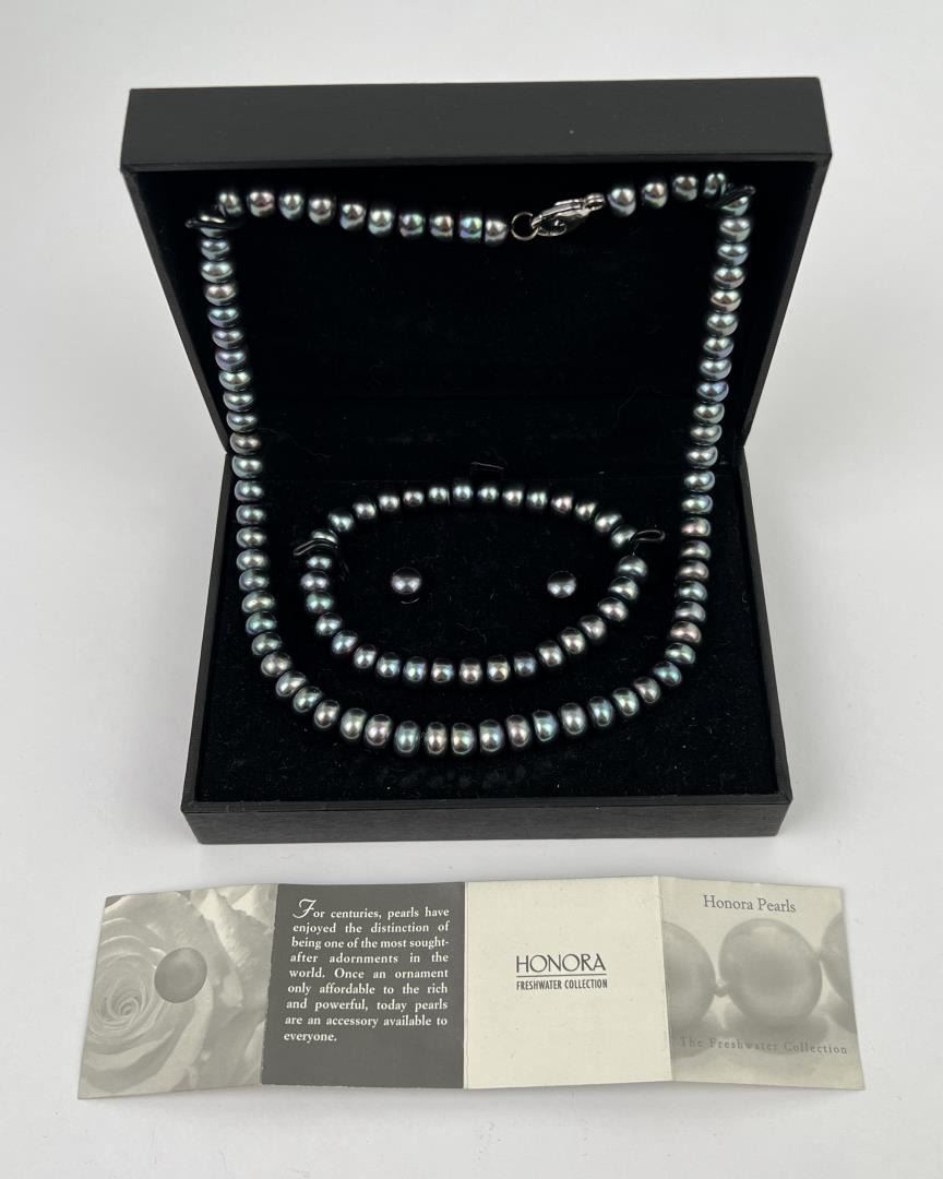 Honora Tahitian Black Pearl Jewelry Suite
