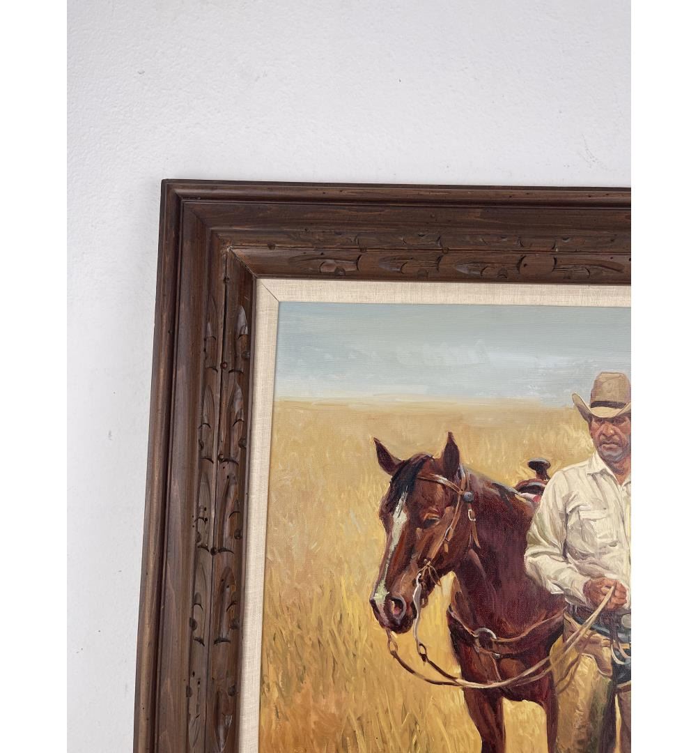 Newman Myrah Montana Cowboy Oil Painting