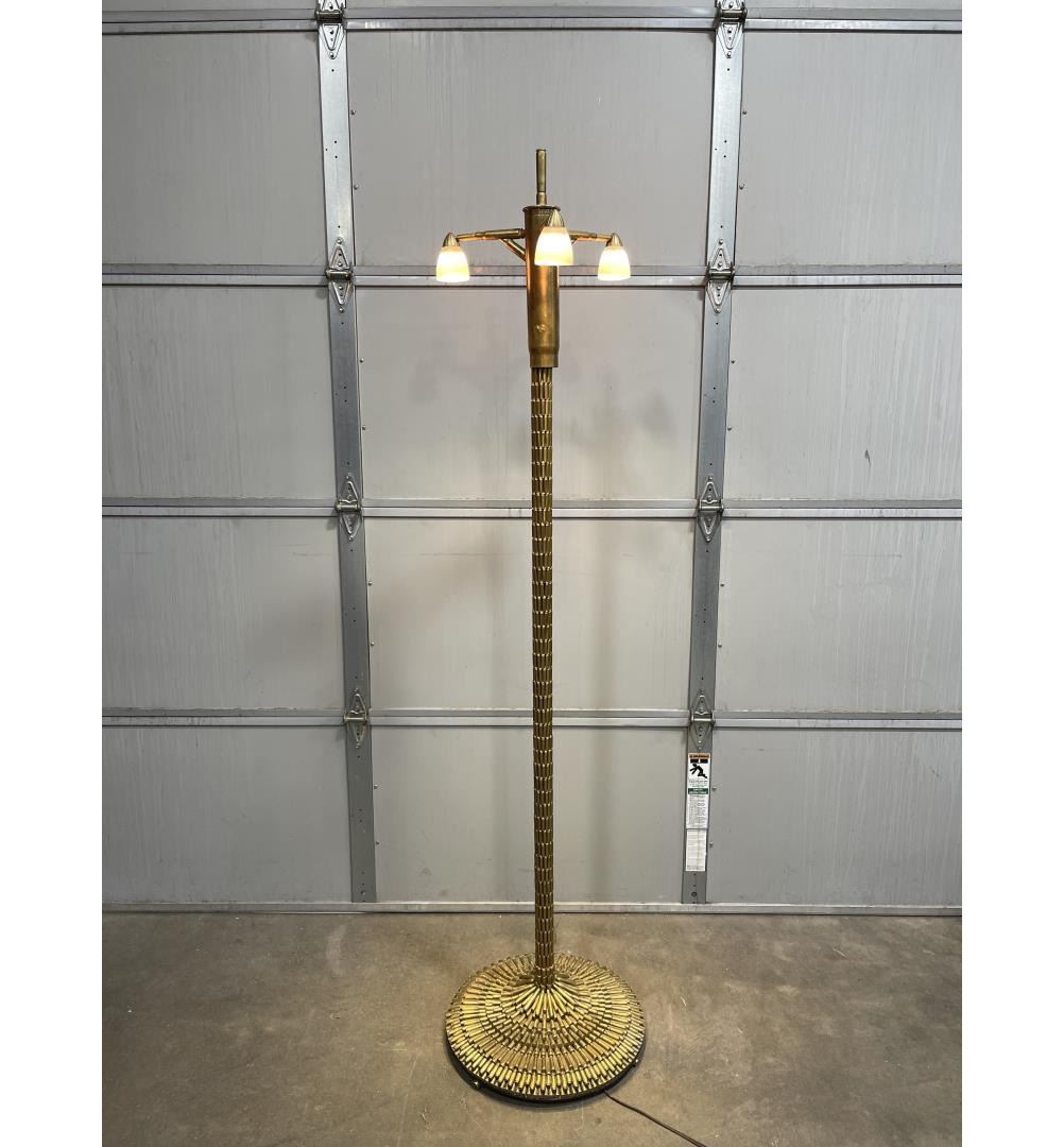 Michael Miller Trench Art Shell Casing Floor Lamp