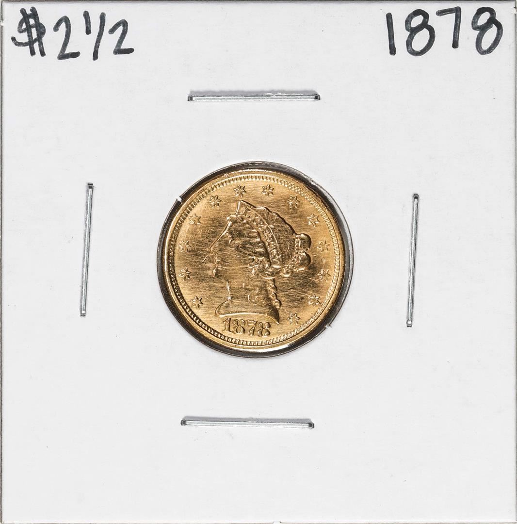1878 $2 1/2 Liberty Head Quarter Eagle Gold Coin Damaged