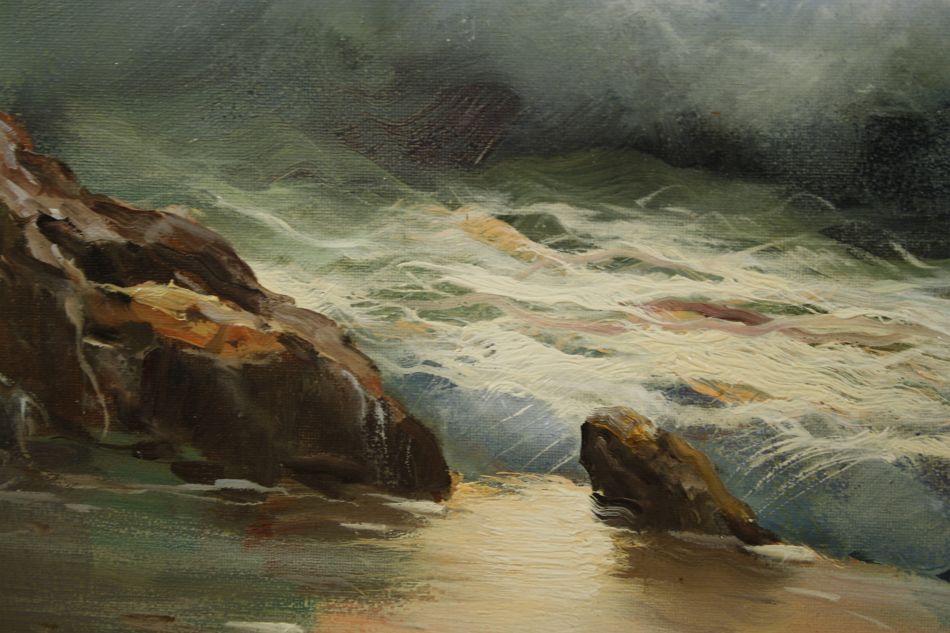 Guido Odierna (Italian, 1913-1991) Seascape, Oil on canvas,