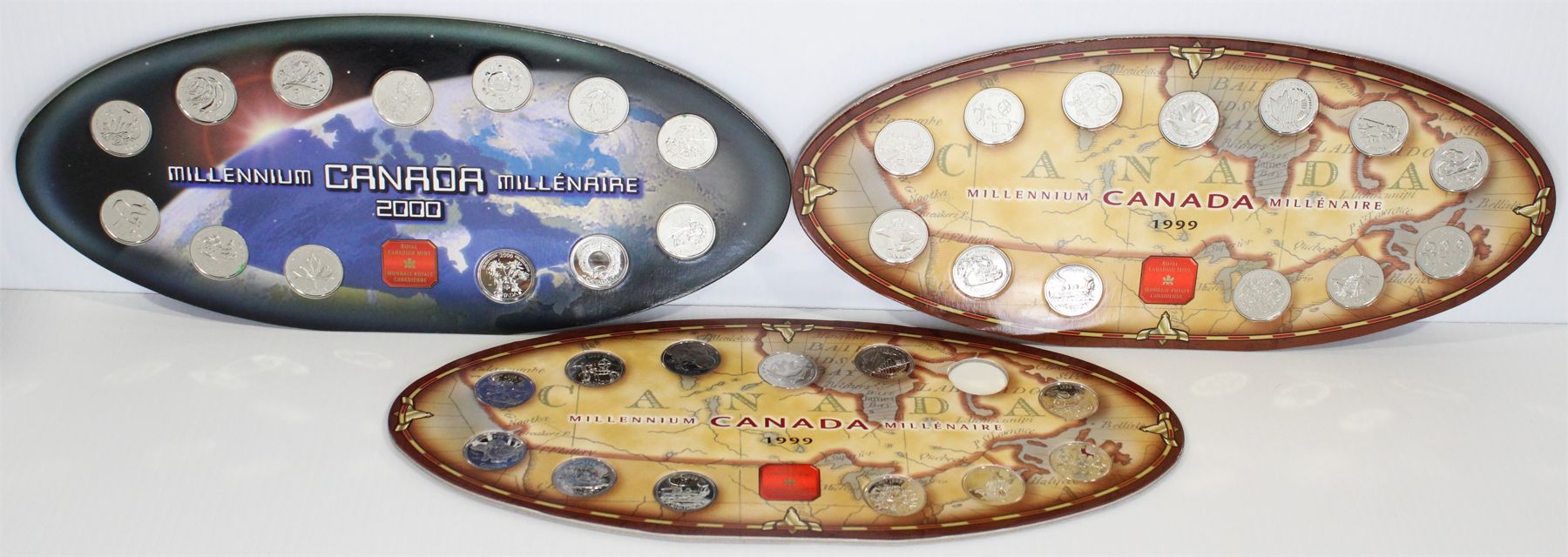 LOT OF 3 MILLENIUM CANADIAN QUARTER SETS
