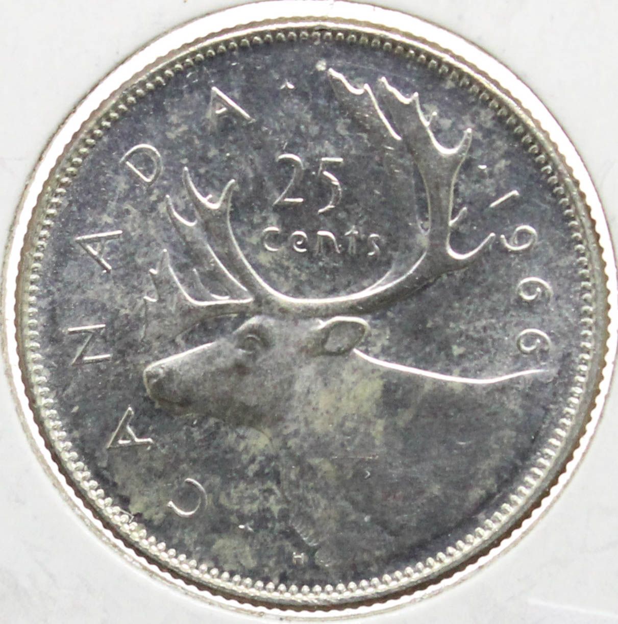 1966 CANADIAN SILVER 25 CENT COIN