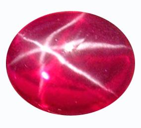 6.05ct Pigeon Blood Red Star 6 Rays Ruby Cabochon (GEM-12794)