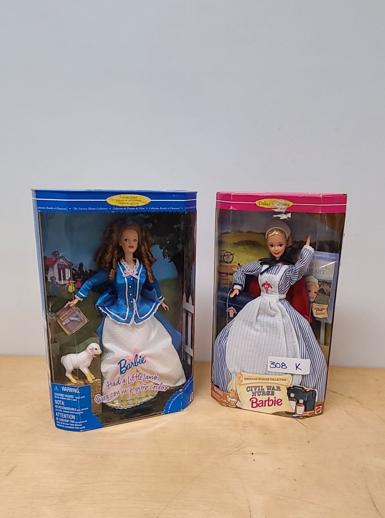 CIVIL WAR NURSE & BARBIE HAD A LITTLE LAMB BARBIES
