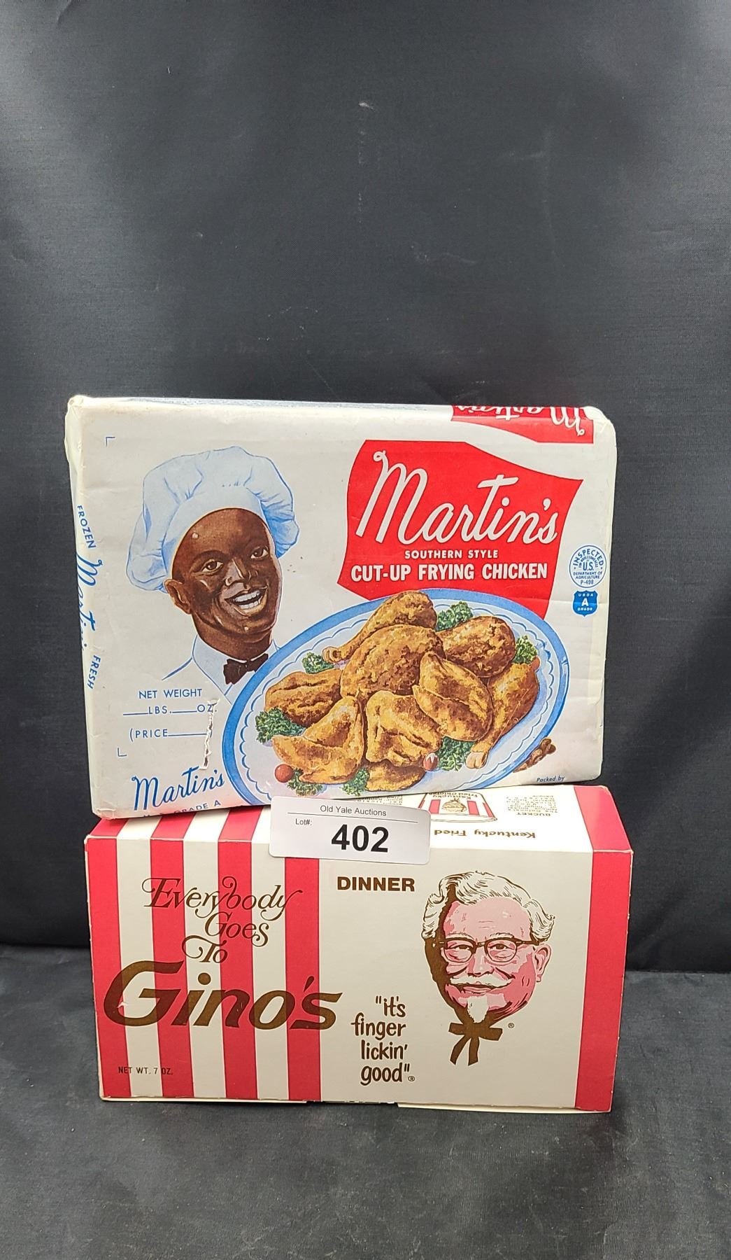 VINTAGE KENTUCKY FRIED CHICKEN & MARTIN'S CHICKEN EMPTY PACKAGES