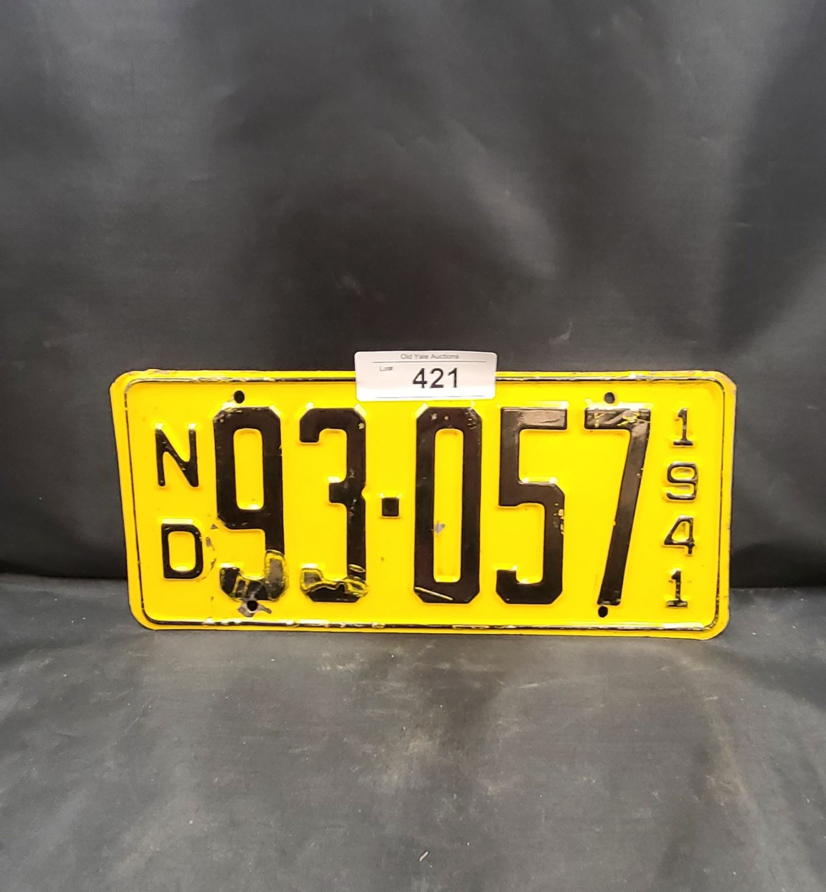 1941 NORTH DAKOTA LICENSE PLATE