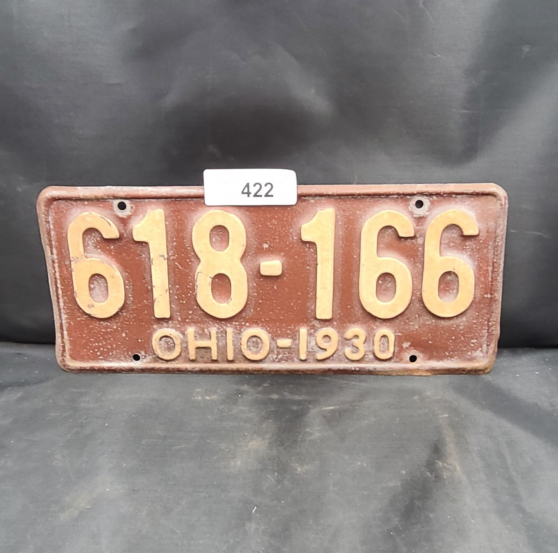 1930 OHIO LICENSE PLATE
