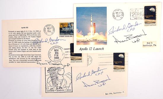 Apollo 12, 1969, Richard Gordon and Alan Bean Autograph